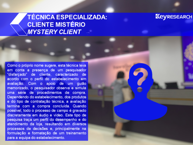 Técnica especializada: CLIENTE MISTÉRIO – Keyresearch Angola
